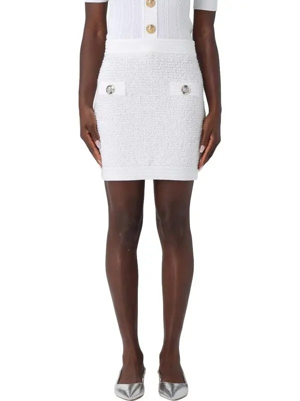 Balmain Mini Skirt - White