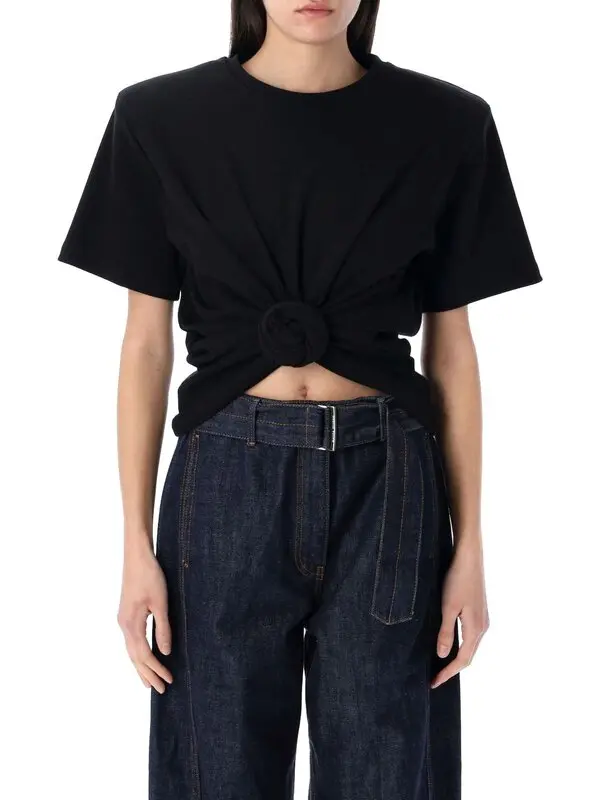 Magda Butrym Knot Detailed T-shirt - Black