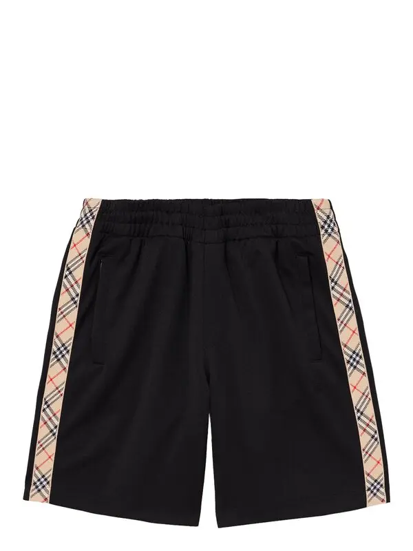 Burberry Straight-leg Tech-jersey Shorts - Black