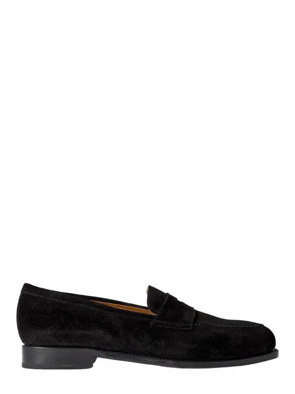 MORJAS Suede Penny Loafers - Black