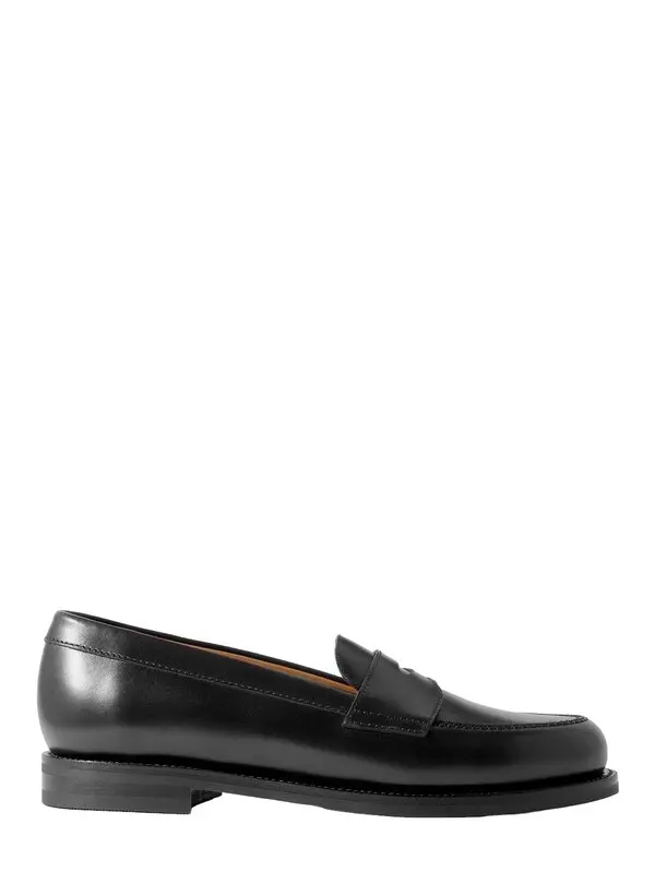 MORJAS The Ivy Leather Penny Loafers - Black