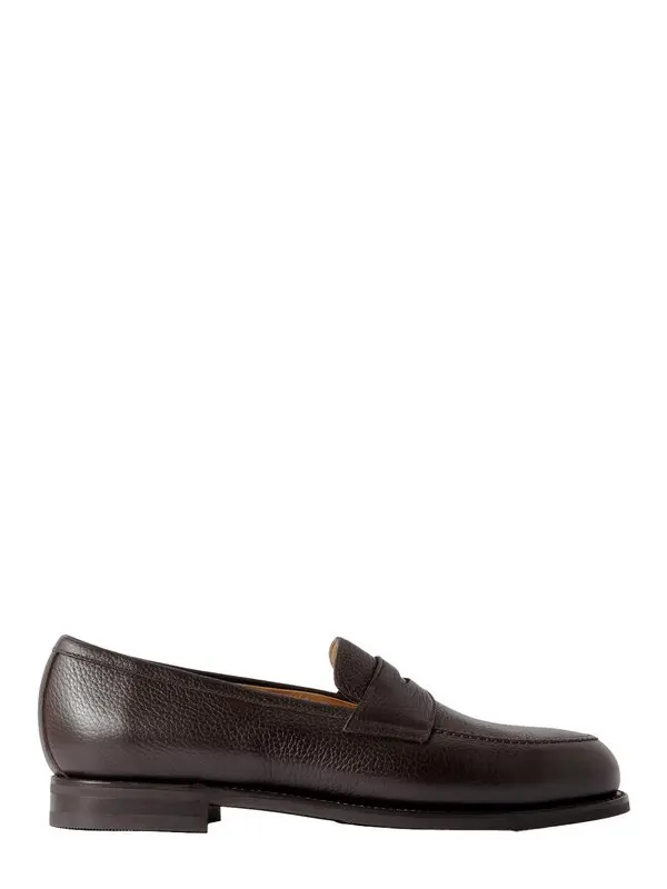 MORJAS Full-grain Leather Penny Loafers - Brown