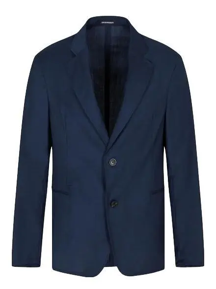 Emporio Armani Icon Single-breasted Jacket - Blue