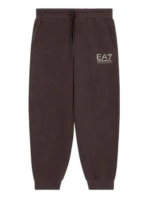 EA7 Visibility Cotton-blend Joggers - Brown