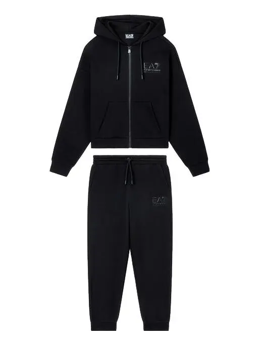 EA7 Cotton-blend Tracksuit - Black