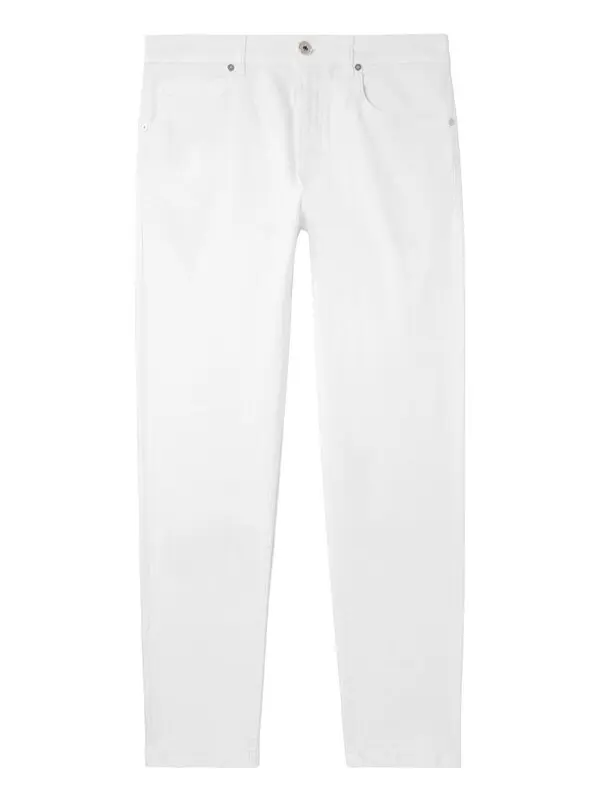 Eleventy Slim-fit Straight-leg Jeans - White
