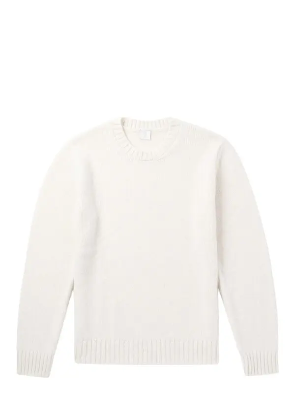 Eleventy Slim-fit Wool Sweater - White