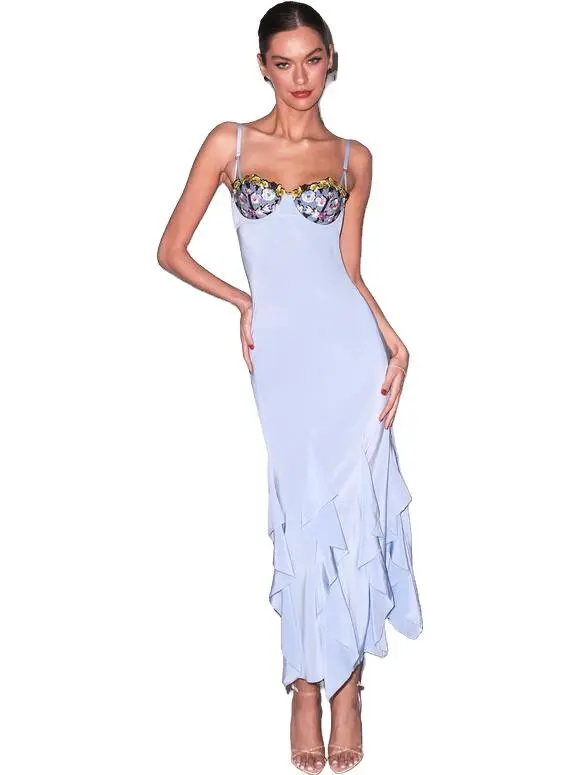 Fleur Du Mal Eden Gown - Multicolor / White