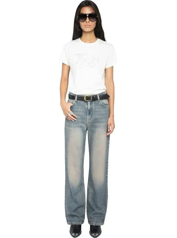Zadig&Voltaire T-shirt With Embroidery - Neutral / White