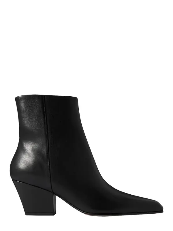Paris Texas Jane Leather Ankle Boots - Black