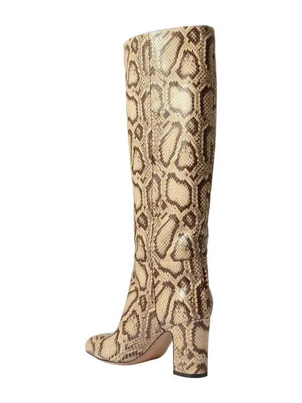 Paris Texas Lavinia Snake-effect Knee-high Boots - Animal Print