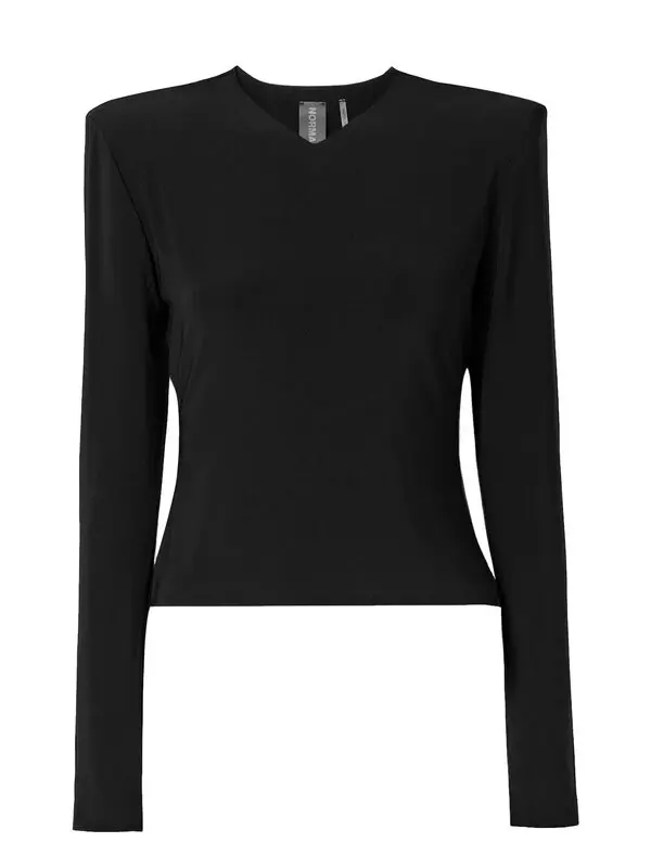 Norma Kamali Stretch-jersey Top - Black