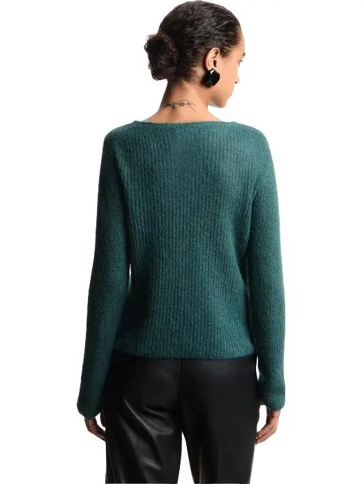 Emporio Armani Alpaca Wool-blend Crew-neck Jumper - Green