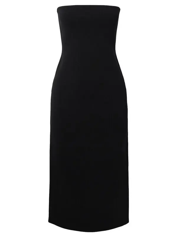 ANINE BING Rosa Strapless Stretch-knit Midi Dress - Black