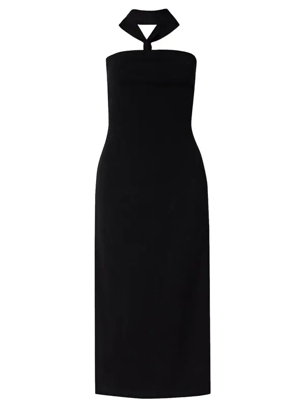 Cult Gaia Erika Stretch-knit Halterneck Midi Dress - Black