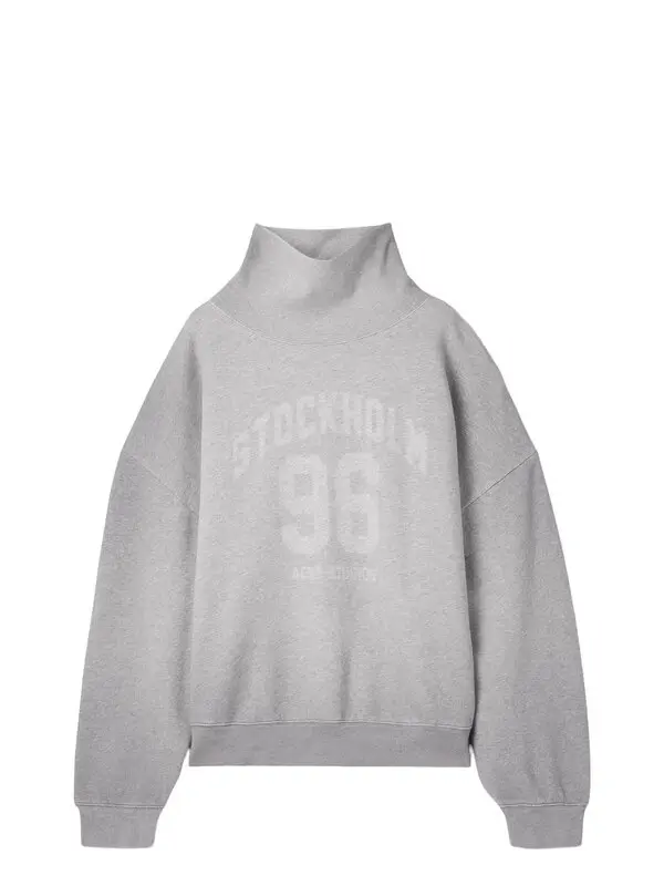 Acne Studios Printed Organic Cotton-jersey Sweatshirt - Gray