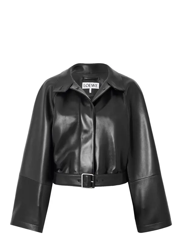 Loewe Leather Biker Jacket - Black