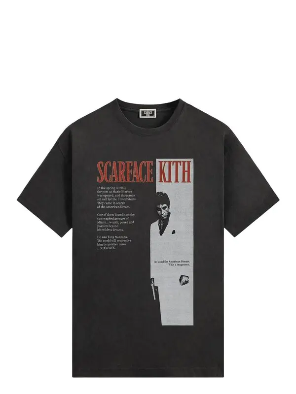 Kith For Scarface Film Poster Vintage Tee - Black