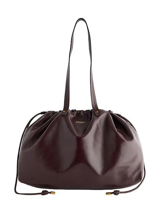 Isabel Marant Silven Leather Tote - Burgundy