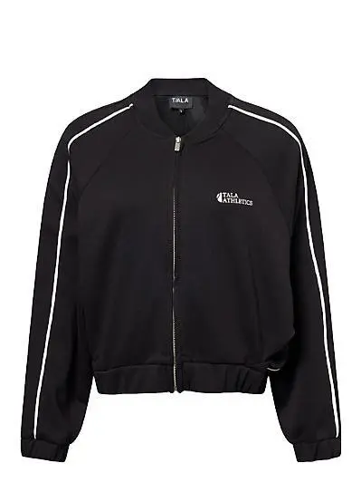 TALA Logo-print Woven Track Jacket - Shadow Black