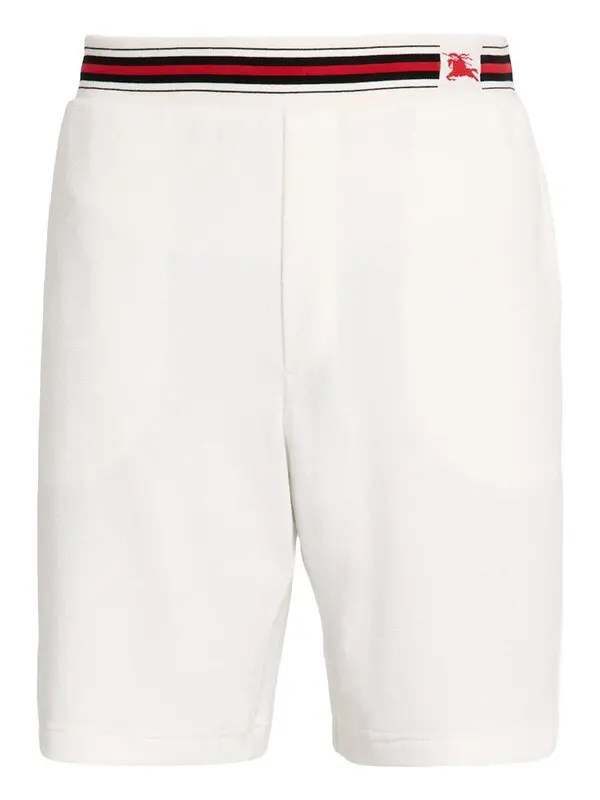 Burberry Logo Jersey Shorts - Chalky White