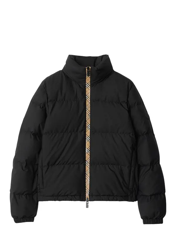 Burberry Ambleside Zip-up Puffer Jacket With Hood - Black