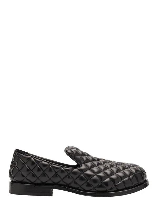 Moschino Camden Quilted Leather Loafers - Black