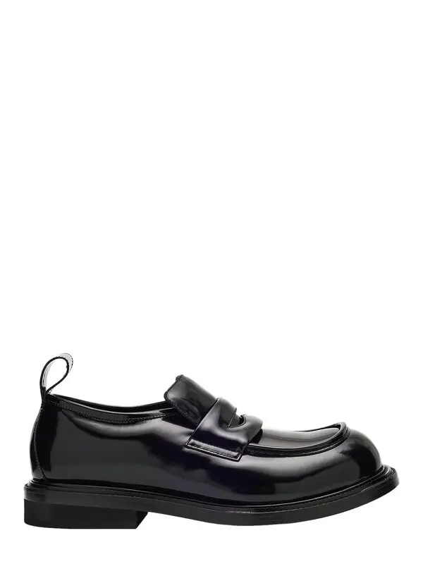 Moschino Oliver Patent Leather Loafers - Black