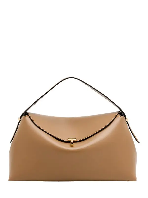 TOTÊME T-lock Leather Top-handle Bag - Camel