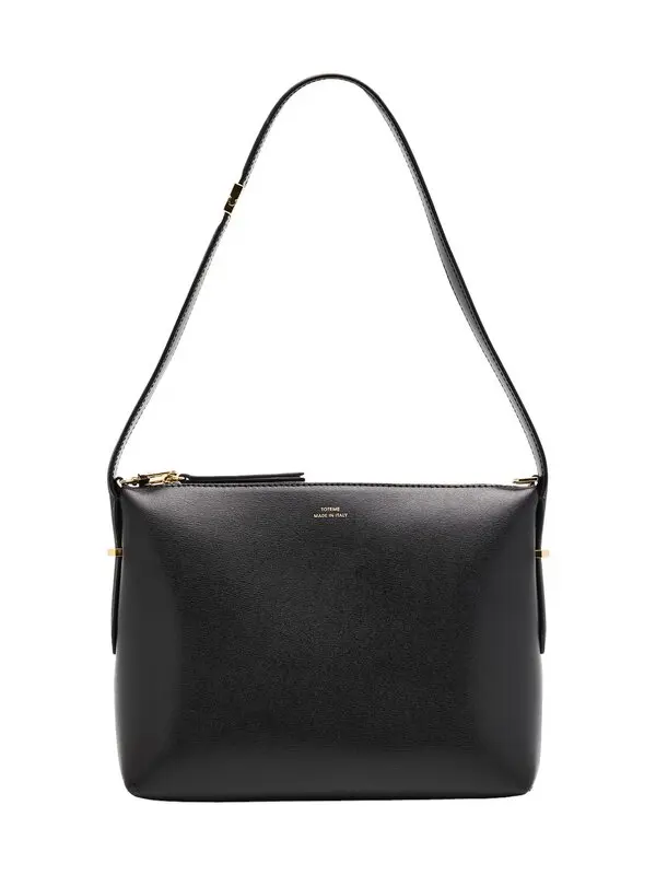 TOTÊME Bevel Leather Wristlet Bag - Black