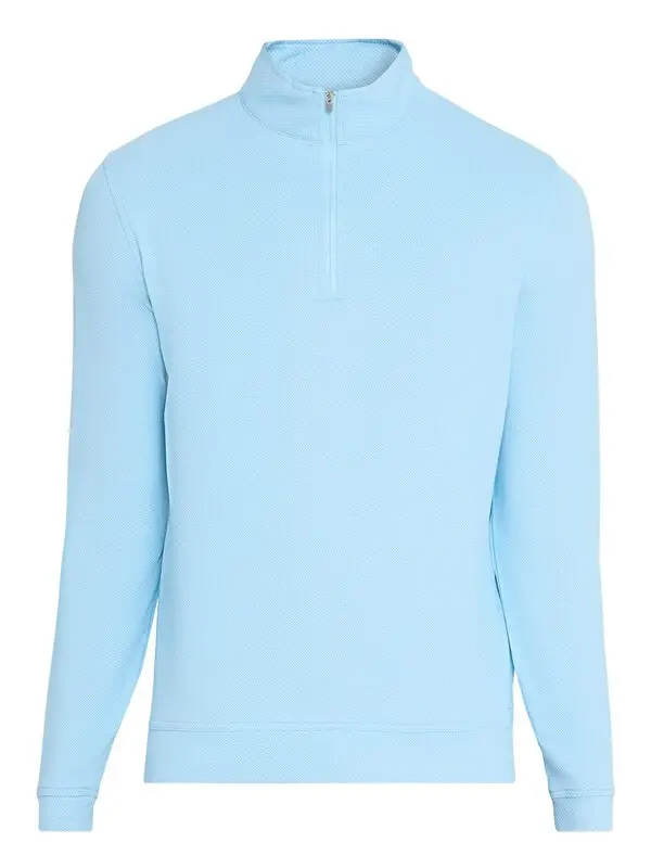 Peter Millar Birdseye Performance Quarter-zip Pullover - Seaport Blue
