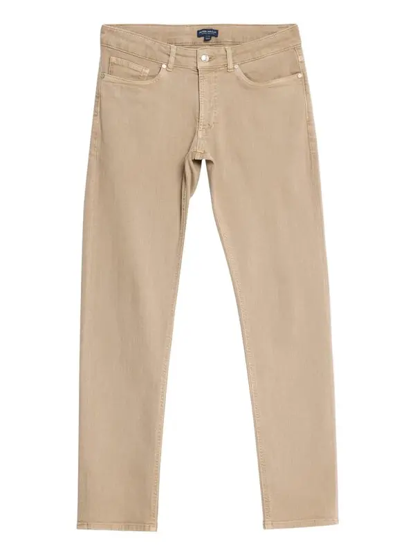 Peter Millar Fairfield Garment-dyed Denim Pants - Khaki