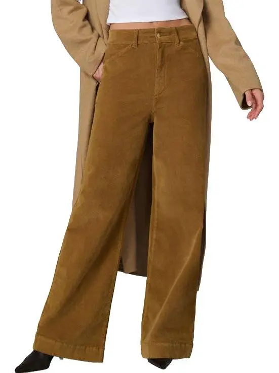 Joe's Jeans The Mia High Waist Wide Leg Corduroy Jeans - Bronze Brown