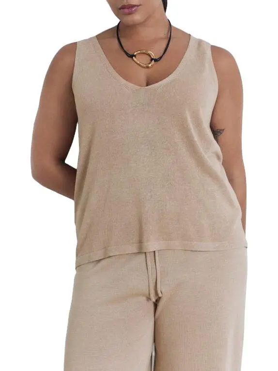 Mango V-neck Sweater Vest - Light/pastel Grey