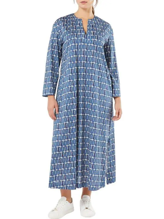 Marina Rinaldi Ancella Cotton Jersey Midi Dress - Navy