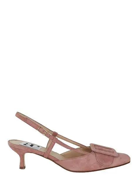 ANDREA CARRANO Mia Slingback Kitten Heel - Blush