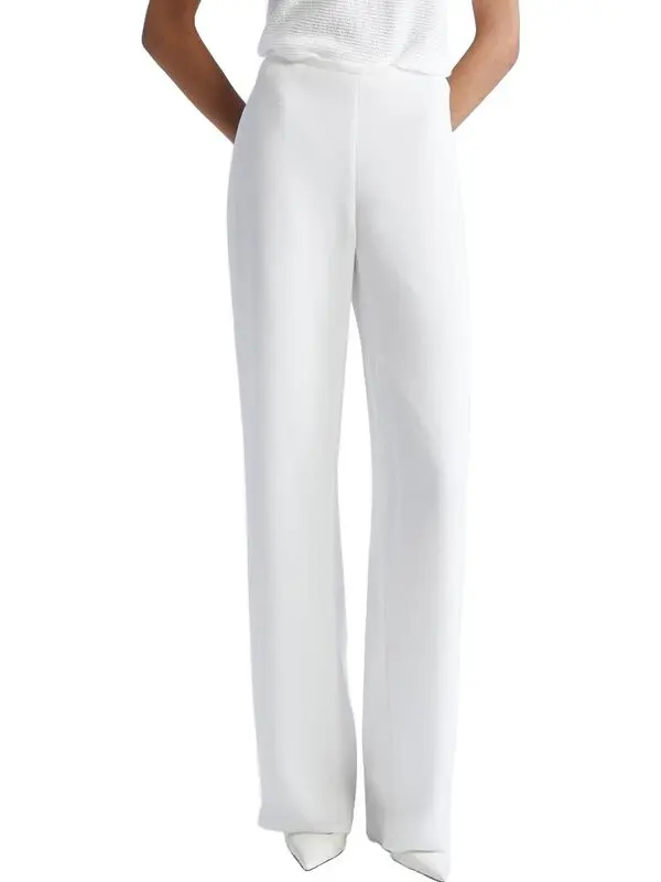 Emporio Armani Tech Waffle Straight Leg Pants - White