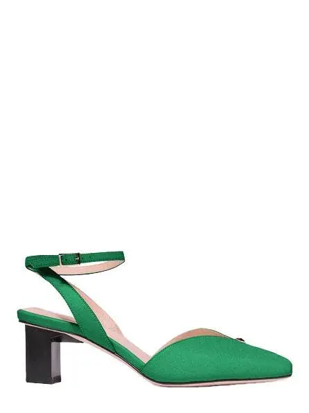 TIANNIA BARNES Hope Ankle Strap Heels - Green