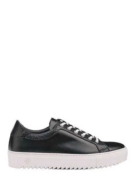 TIANNIA BARNES Billy Leather Sneakers - Black