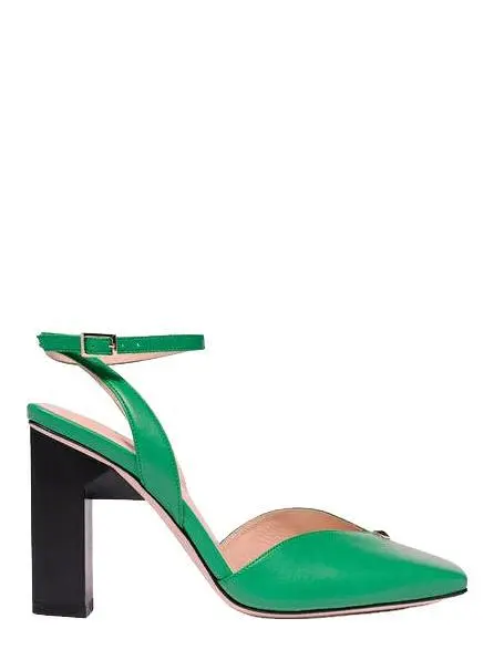 TIANNIA BARNES Hope Ankle Strap Heels - Green