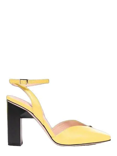 TIANNIA BARNES Hope Ankle Strap Heels - Yellow