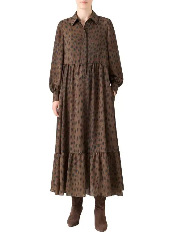 Akris Leopard Print Dress - Hazel-bark