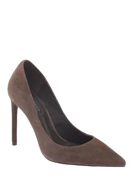 TONY BIANCO Anja Pointed Toe Pumps - Espresso Suede