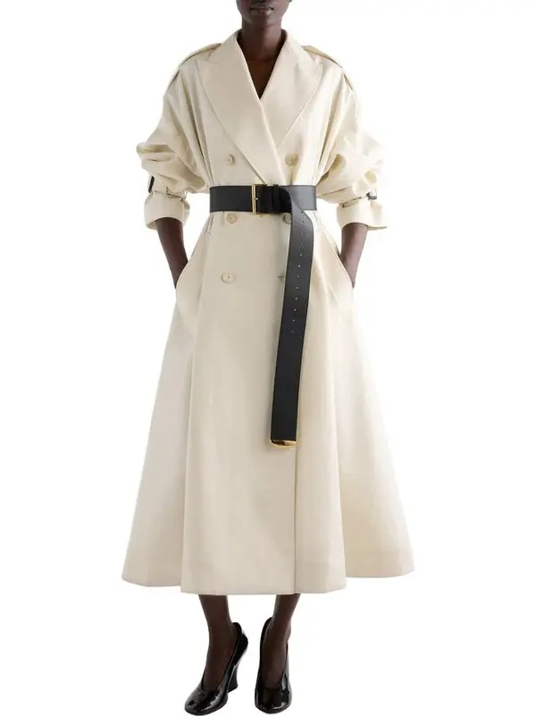 Givenchy Belted Cotton Twill Trench Coat - Ivory