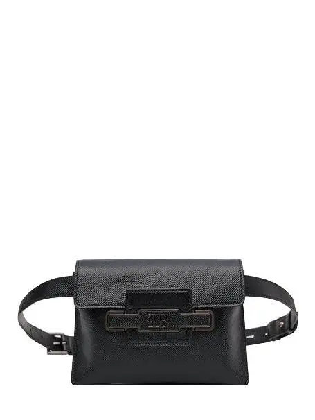 TIANNIA BARNES Diamond Belt Bag - Black