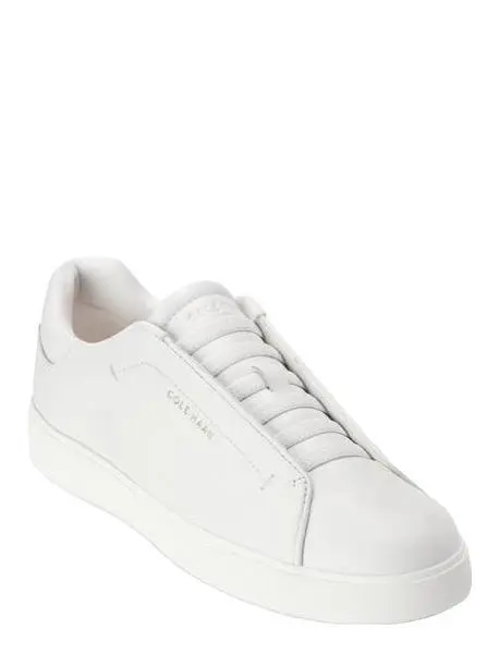 Cole Haan Grandpro Luxe Leather Slip-on Sneakers - White Leather