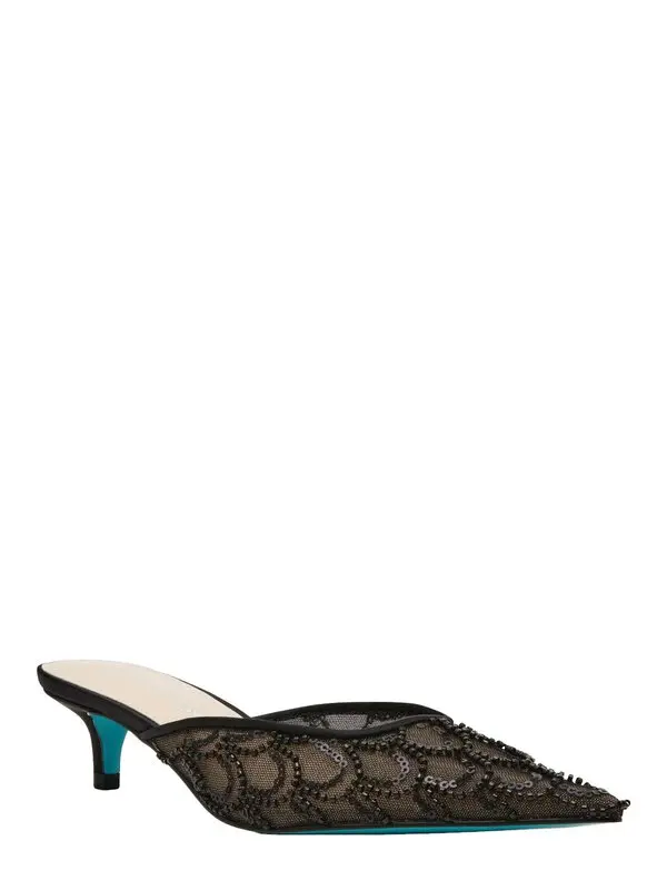Betsey Johnson Ellis Sequin Mule - Black