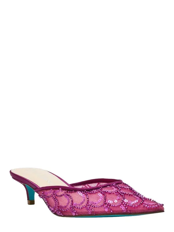 Betsey Johnson Ellis Sequin Mule - Fuchsia
