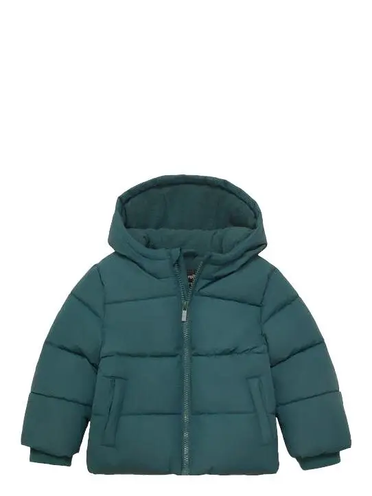ROKKA&ROLLA Fleece Lined Hooded Jacket - Forest Pine