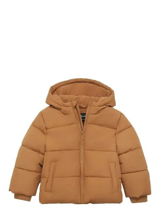 ROKKA&ROLLA Fleece Lined Hooded Jacket - Warm Tan